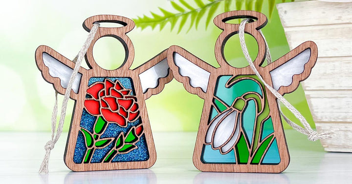 Birth Flower Ornaments | Handcrafted Angel Figurines | Forged Flare®
