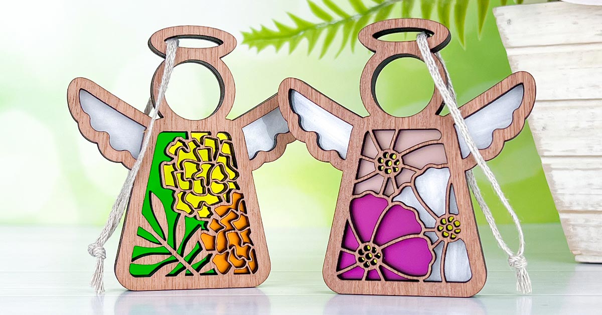 October Birth Month Flowers - Cosmos and Marigold Angel Ornaments ...