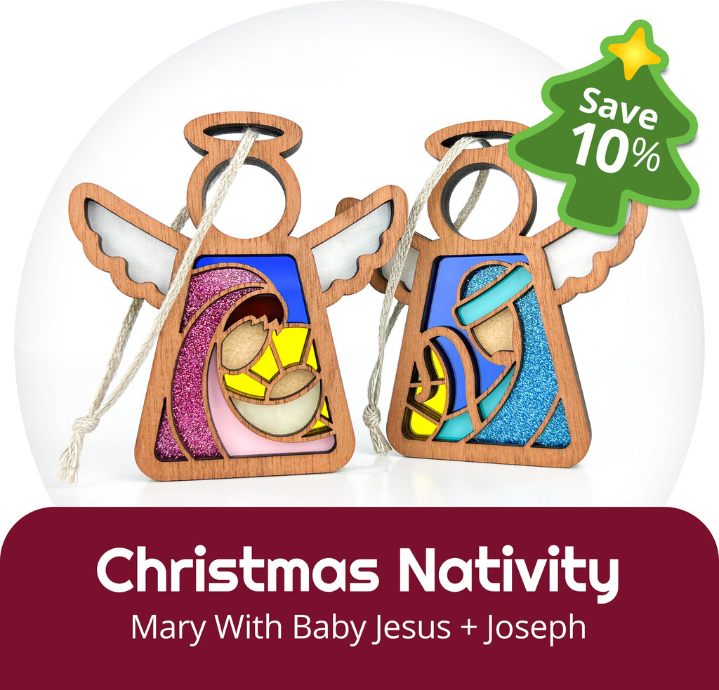 Nativity Ornaments Set | Christmas Nativity Story Scenes | Forged Flare®