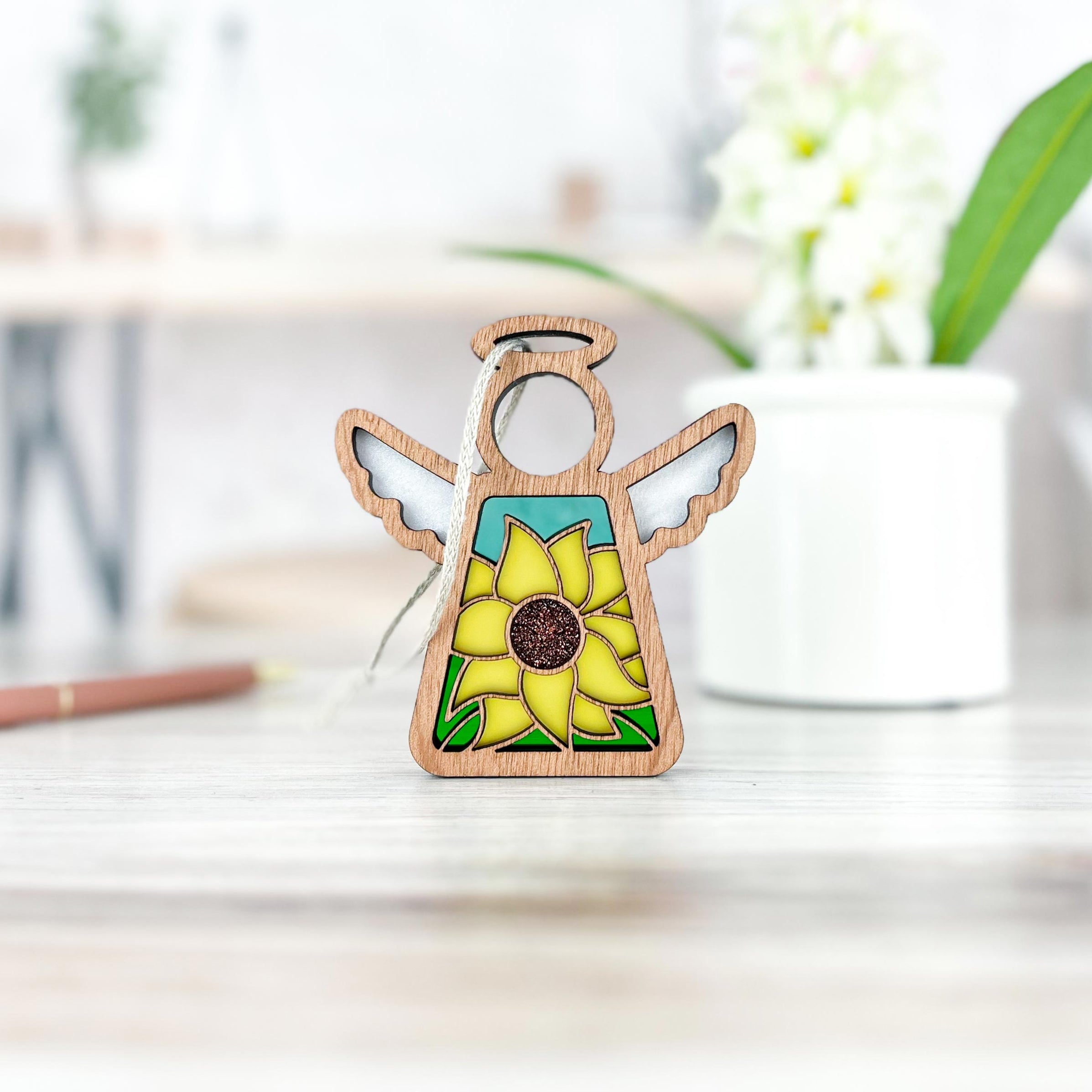 Sunflower Angel Sun Catcher - Brighten Your Kitchen with Charm
