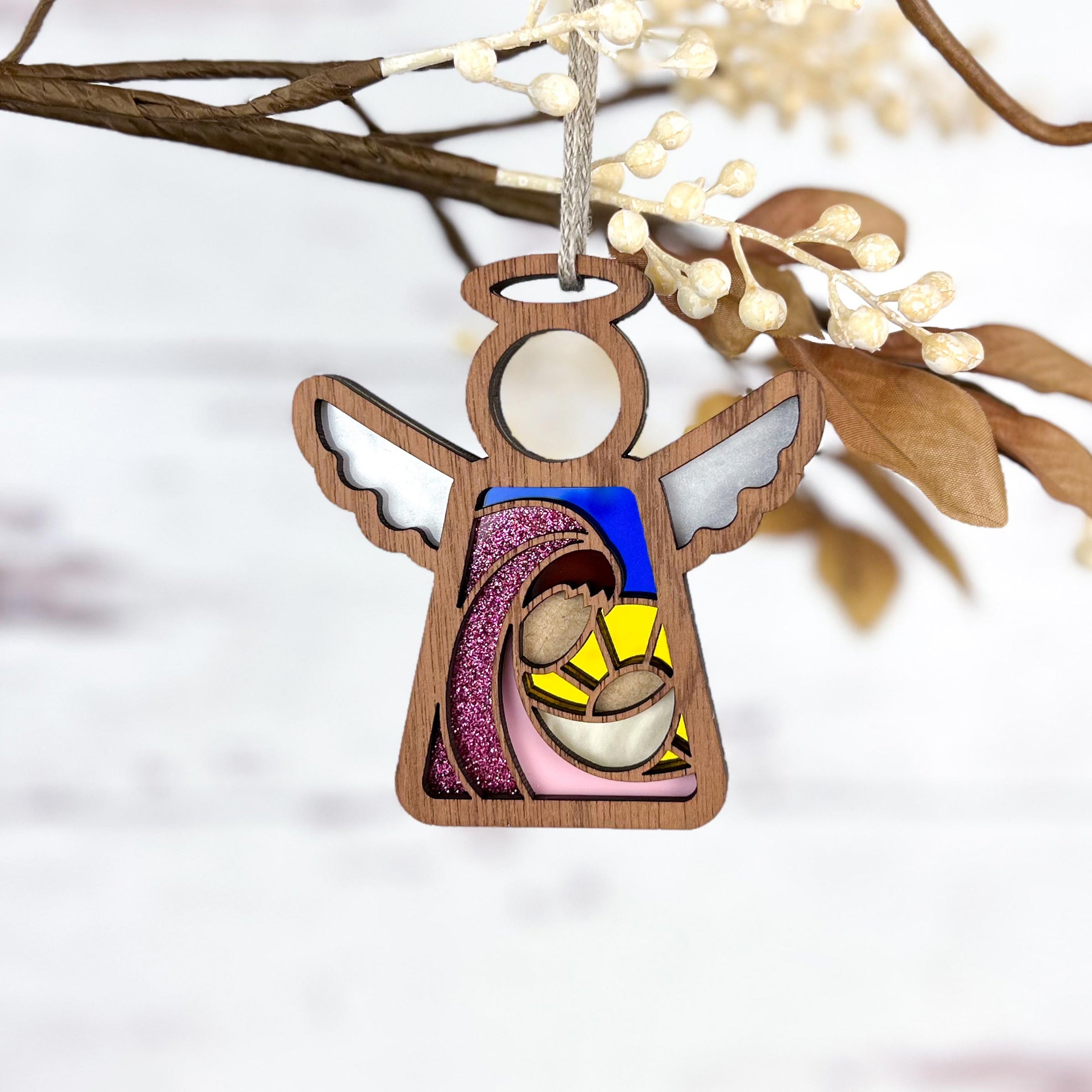 Christmas Nativity Ornaments | Mary & Baby Jesus | Timeless Nativity Decor