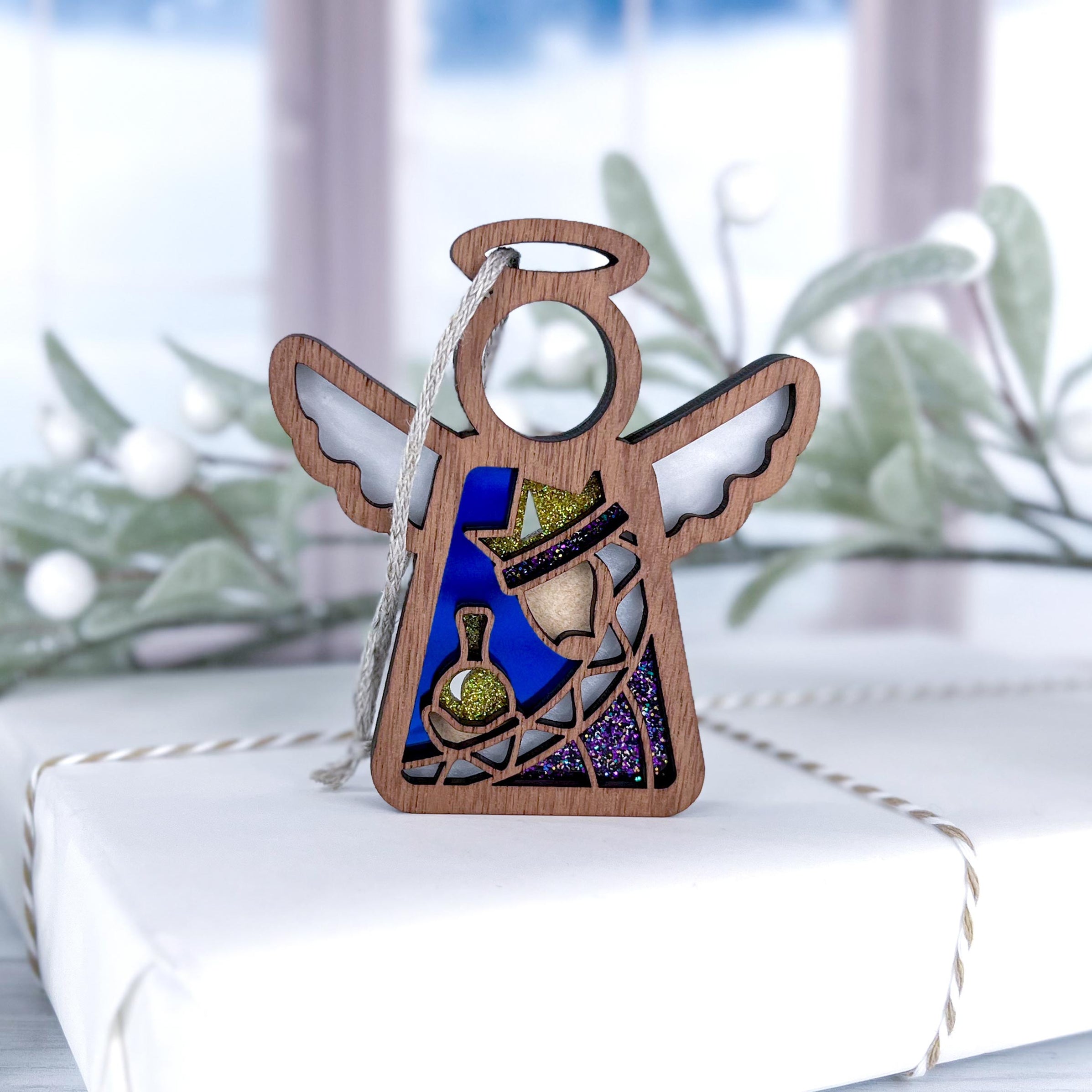 Christmas Nativity Ornaments | Purple Wise Man | Timeless Nativity Decor