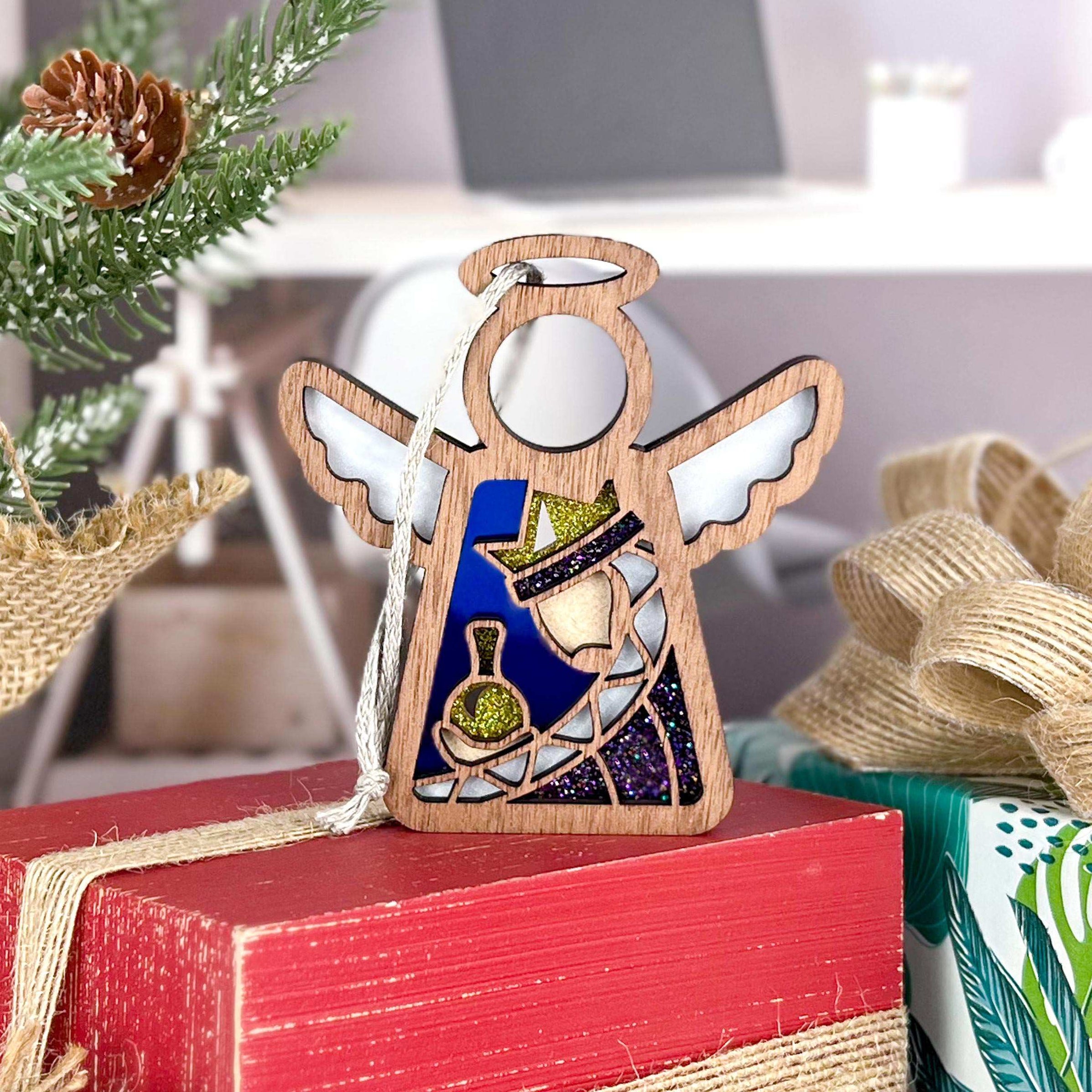 Christmas Nativity Ornaments | Purple Wise Man | Timeless Nativity Decor