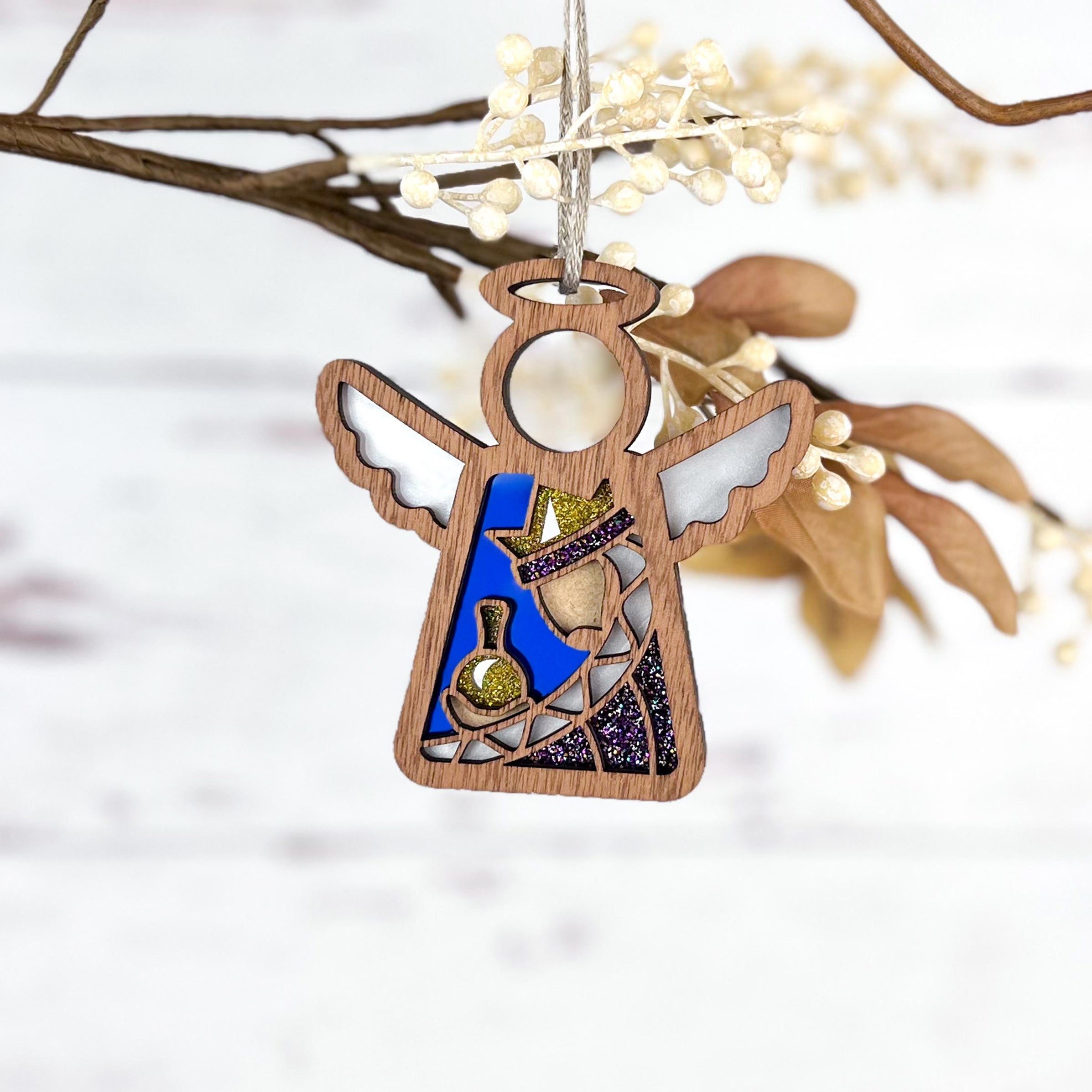 Christmas Nativity Ornaments | Purple Wise Man | Timeless Nativity Decor