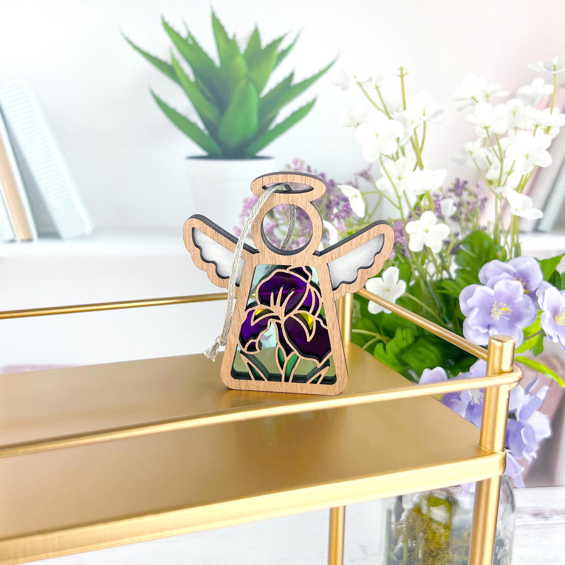 Purple Iris Ornament | Year-Round Decor and Christmas Gift