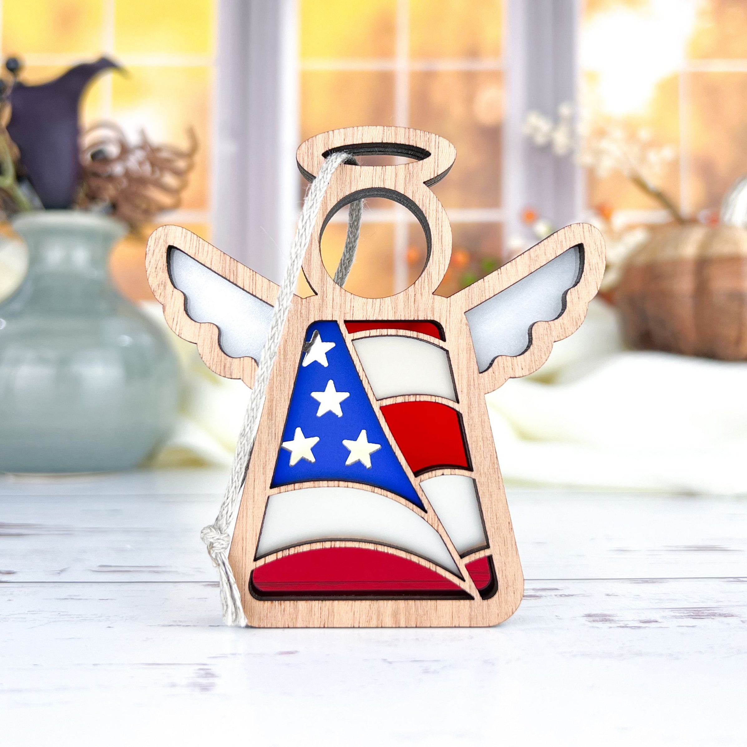 American Flag Ornament | Year-Round Decor and Christmas Gift