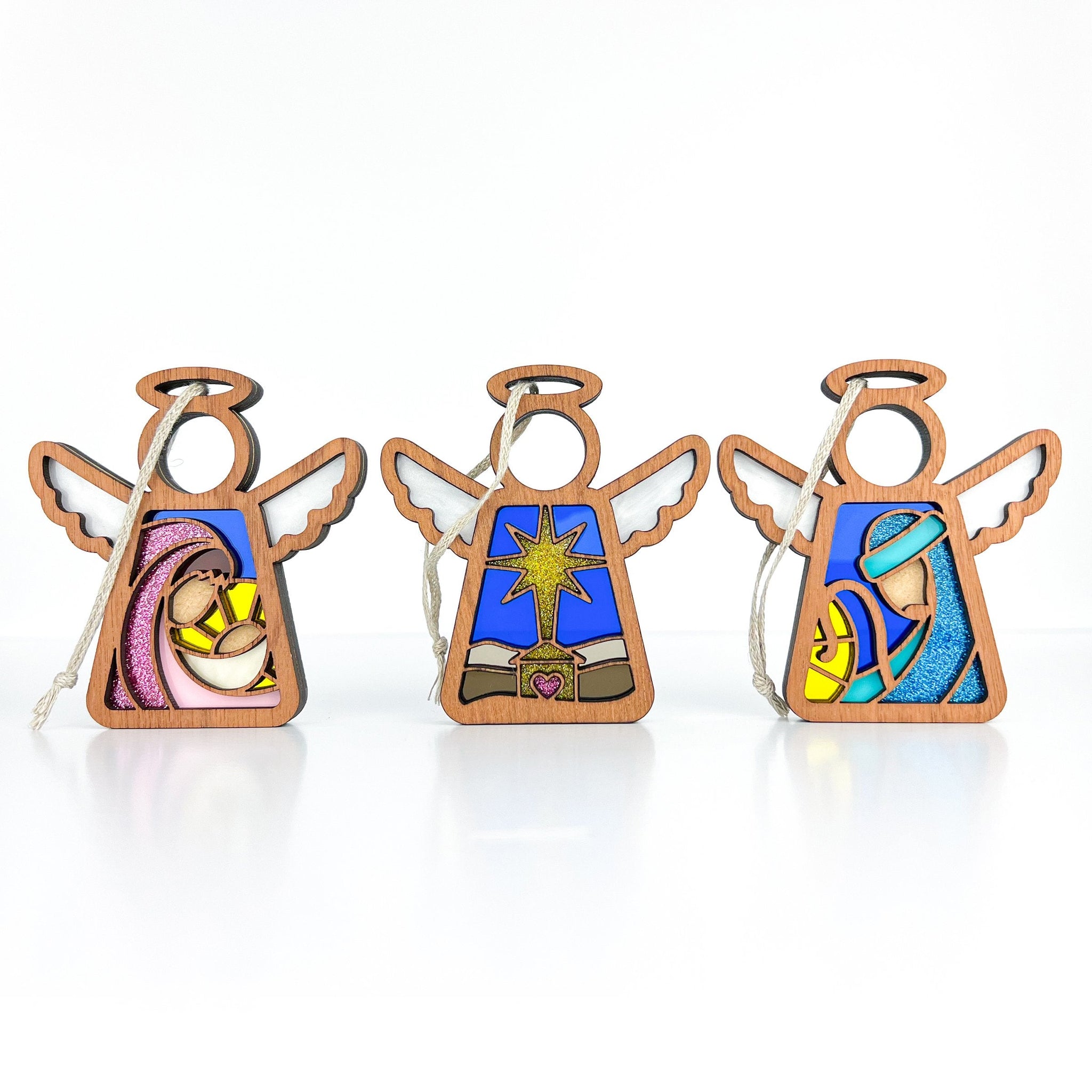 Nativity Ornaments Set | Christmas Nativity Story Scenes | Forged Flare®