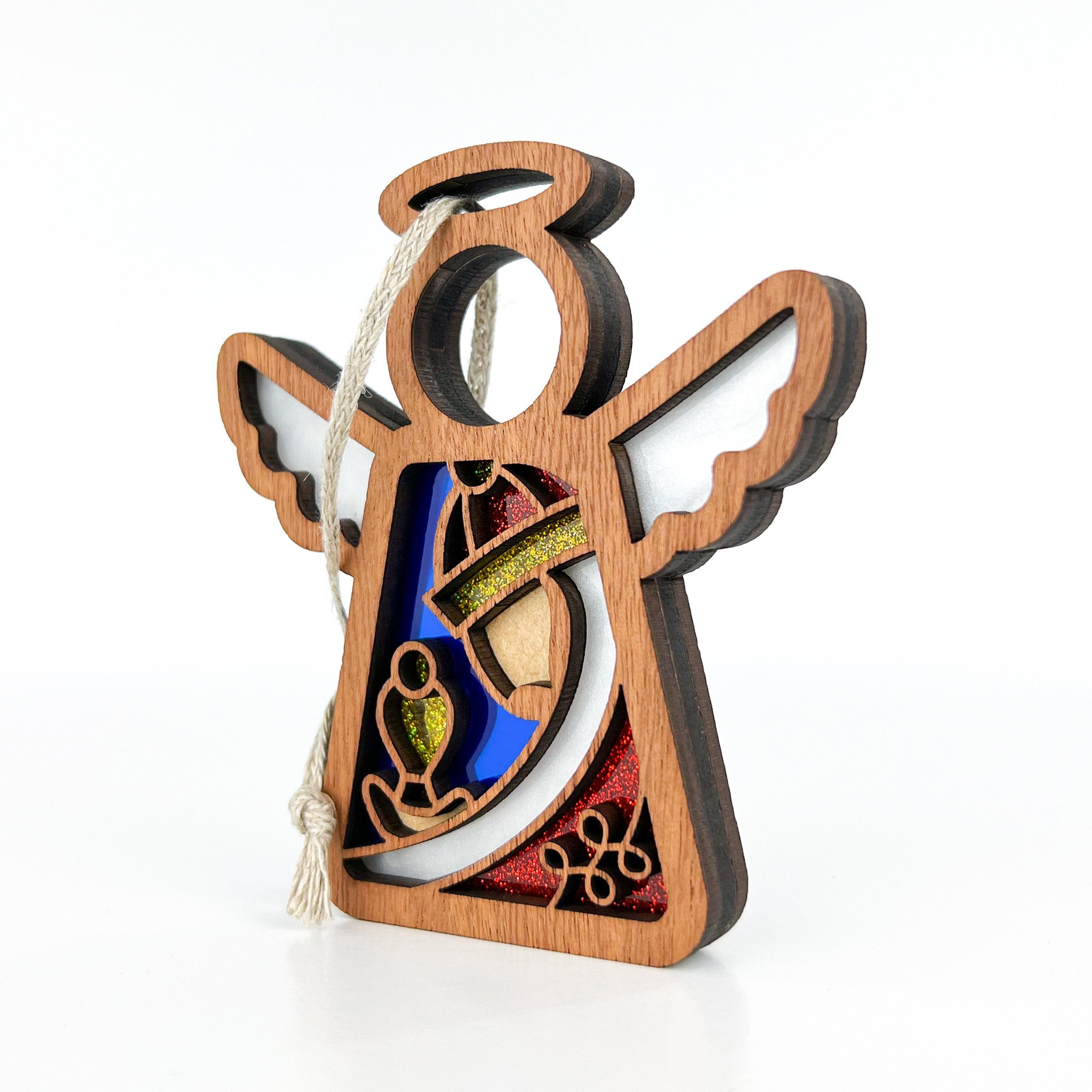 Christmas Nativity Ornaments | Green Red Man | Timeless Nativity Decor