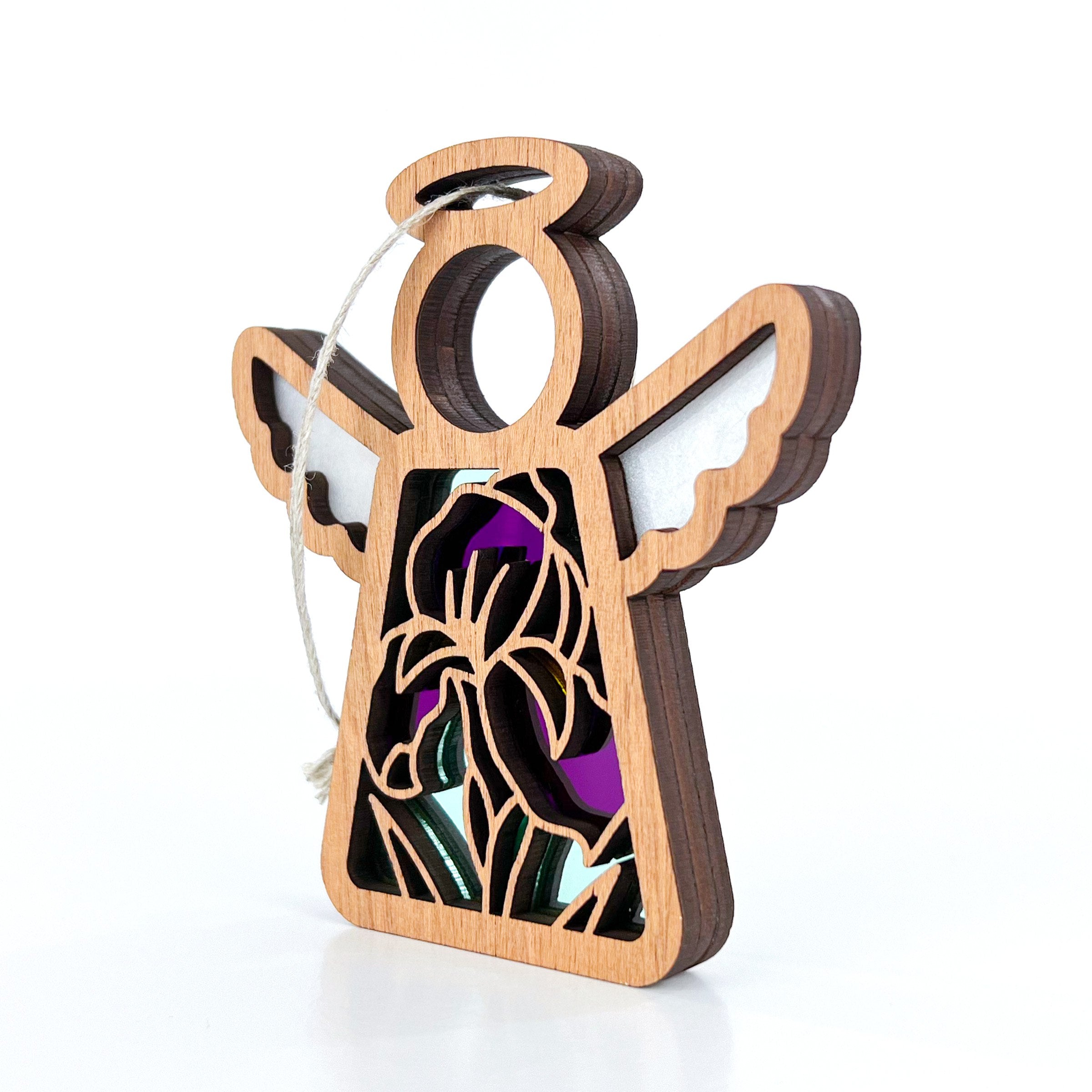 Purple Iris Ornament | Year-Round Decor and Christmas Gift